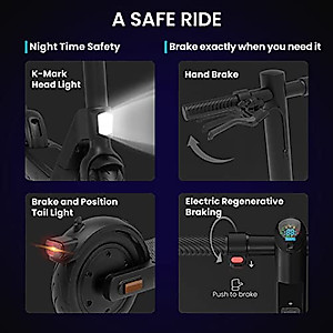 ANYHILL Electric Scooter for Adults, E Scooter with Detachable Battery, 24-28Miles & 19 MPH, 750W Motor Sport Scooter,10'' Pneumatic Tires Commuting Electric Scooter with Regenerative Braking System.