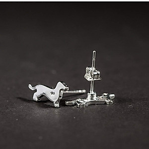 Soul Statement Dachshund Stud Earrings: Dog Mom Gifts, Cute Wiener Dog Gift Set for Women