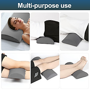 Lumbar Support Pillow for Sleeping Memory Foam Pillow for Back Pain Relief,Side, Back,Legs,Stomach Sleepers,Waist Support Cushion Pregnant Woman Hip Knee Spine Alignment Sciatic Nerve (Large Size)