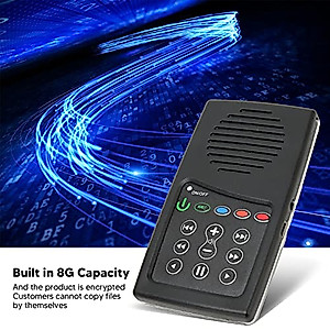 Audio Bible Player, Electronic Bible Reader, Portable Solar Charging Bible Reader E Book Reader Intelligent Ereader for Bible Listeners, Built in 8G Capacity (English KJV with French with Aramaic)