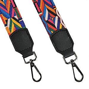 Ayliss 52'' Purse Strap Replacement Guitar Style Crossbody Strap for Handbags (Colorful Stripes)