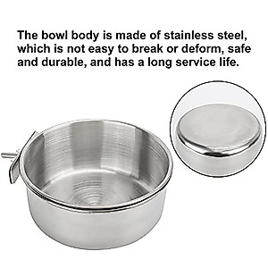 Bird Feeding Dish Cups 3 Pack Parrot Food Bowl Cage with Clamp Holder Stainless Steel Birdcage Coop Water Feeder for Cockatiel Conure Budgies Parakeet Macaw Finches Lovebirds Small Animal