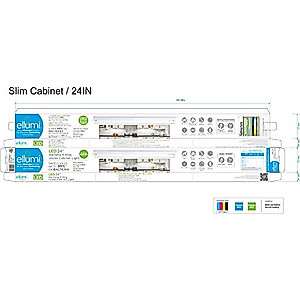 Brilli Wellness Lighting 20755-000 Bright Clean Antimicrobial Under Cabinet LED Light Fixture, 24", White