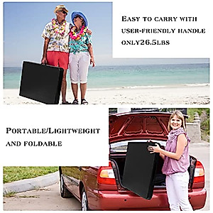 Byliable Folding Table 6ft Portable Heavy Duty Plastic Fold-in-Half 6 Foot Foldable Table Utility Dining Table Indoor Outdoor for Camping Picnic and Party, Black