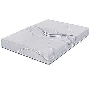 PrimaSleep 10 inch Hybrid Spring Mattress,Gel Memory Foam,White (Twin)
