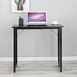 DlandHome 31.5 inches Small Computer Desk Modern Home Office Desk/Workstation/Table, Black