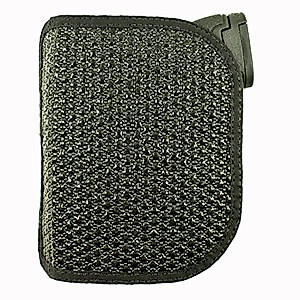 DeSantis Superfly Gun Holster, Made with Sticky Rubberized Fabric, Reversible and Removable Outer Flap, Unisex Pocket Holster, Ambidextrous, Fits SIG P365, P365 SAS, P365 W/Safety, Black