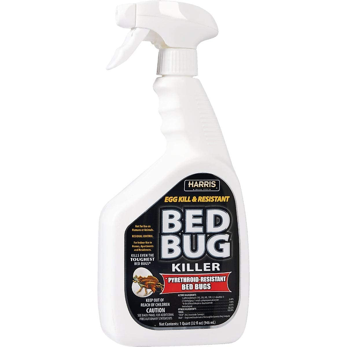 HARRIS White Label Bed Bug Killer, Liquid Spray with Odorless and Non-Staining Extended Residual Kill Formula (32oz)