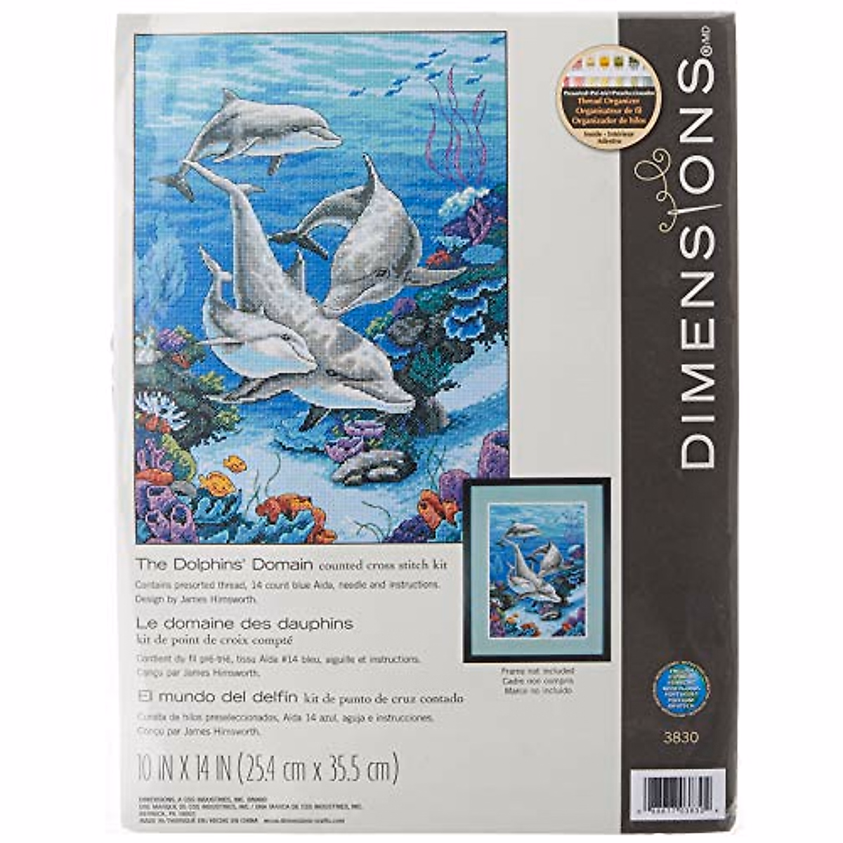 DIMENSIONS Needlecrafts Counted Cross Stitch, The Dolphins Domain , Blue