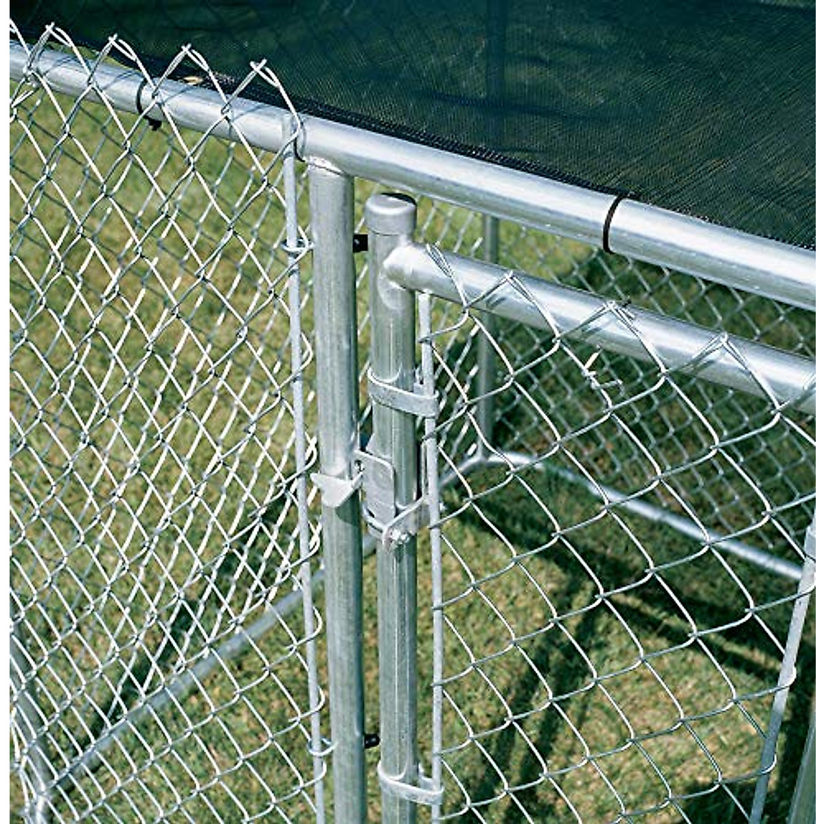 MidWest Homes For Pets Chain Link Portable Kennel with a Sunscreen, 6 by 4 by 4-Feet