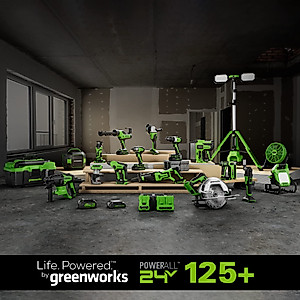 Greenworks 24V Brushless Cordless 3in. x 18in. Belt Sander Kit with Dust Bag and 60 Grit Sandpaper, Tool Only