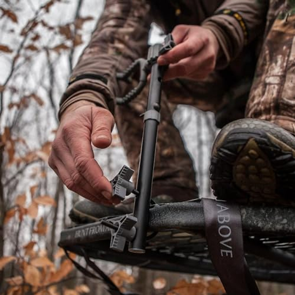 HAWK Limb Grip Hunting Treestands Portable Easy-To-Install Secure Bow Holder with 360-Degree Rotating Silent-Grip Limb Fork Weight Rating 8.5 Lbs