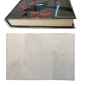 8 1/2 x 15 Clear Book Covers for Books 8 1/2" Tall and Up to 15" Wide, Protect Books Against Water and Dust, Wear and Tear, Archival Safe - 50 Pcs