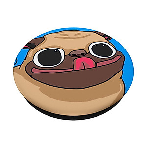Cute Cartoon Pug Dog with Tongue Out. PopSockets PopGrip: Swappable Grip for Phones & Tablets