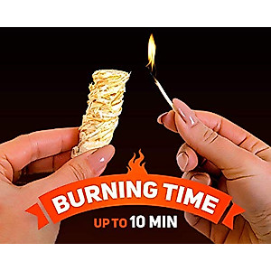 Zorestar Fire Starters XXL 120+ pc - Eco firelighters for Indoor and Outdoor Use and Fire Starter 60+ pc XXL Size - Сharcoal fire Starters