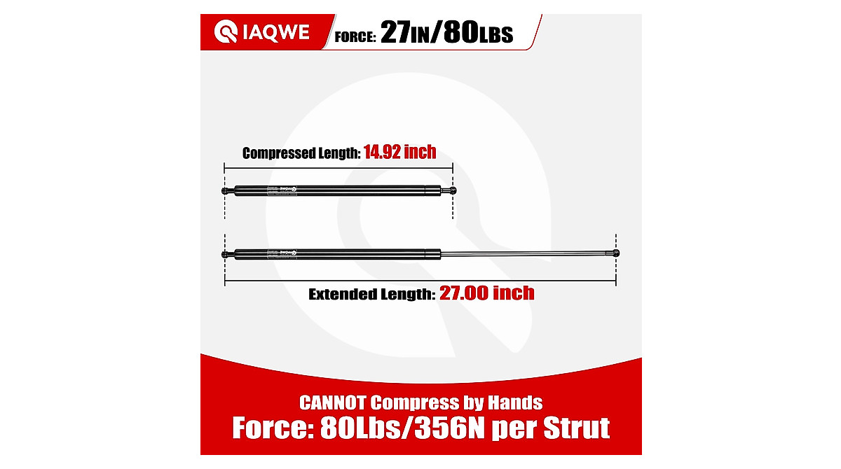 Powerful 27" Gas Struts for Heavy-Duty Applications