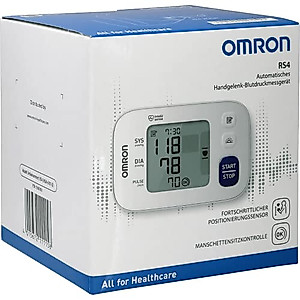 Omron RS4 Wrist Blood Pressure Monitor with Intelligence Technology, Cuff Wrapping Guide and Irregular Heartbeat Detection for Most Accurate Measurement