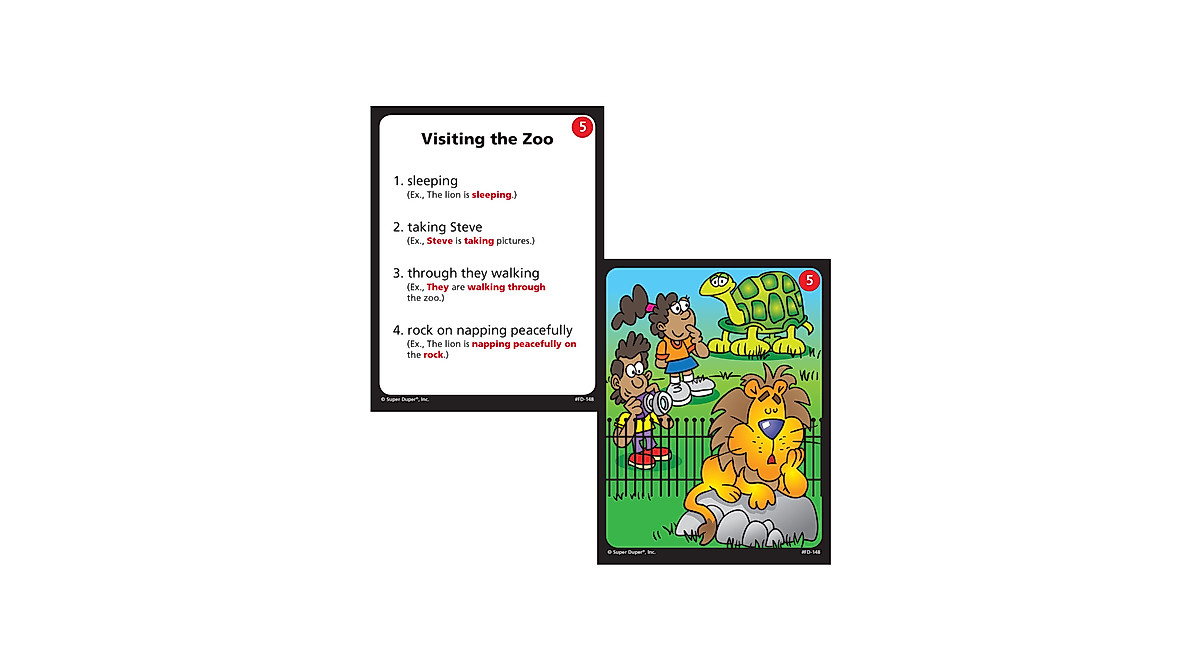 Sentence Building Fun Deck - Speech Therapy Flash Cards
