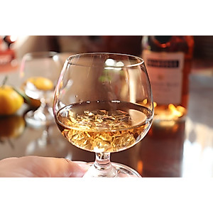 BothEarn Small Clear Brandy Snifter Set of 2, 8.5 Ounce (250 ml) Crystal Whiskey Cognac Glass, Good for Wedding Bar Party Home Cocktail