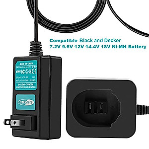 Creabest New 12V 3.5Ah Ni-MH Replacement Battery for Black & Decker Battery PS130 A9252 A9275 PS130 PS130A Power Tool Battery Packs Include one 1.2V-18V 1.5A Charger.