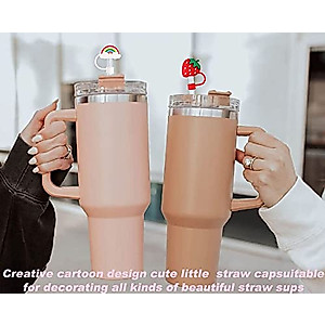 GLBEAR Straw Cover for Stanley Cup,6Pcs Cloud Straw Covers Compatible with Stanley 30&40 Oz Tumbler with Handle,Silicone Straw Topper for Stanley Cups (Straw Covers Cap 6 PCS)