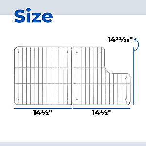 ANTOBLE K-6639-ST Sink Rack Compatible with Kohler Whitehaven Farmhouse Cairn K-6488 K-6489 K-27785 Bottom Basin Rack Kitchen Sink Protector 36" for Kohler Stainless Steel Sink Grid Replacement Part