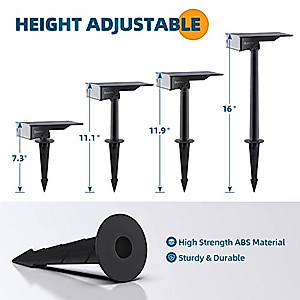 Barrina Solar Spot Lights Outdoor, 24 LEDs 6500K 3 Modes Led Garden Spot Lights Solar Powered, IP65 Waterproof, Auto ON/Off Outdoor Solar Light for Yard Driveway Lawn Patio Pathway, 2 Pack