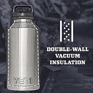 YETI Rambler 64 oz Bottle, Vacuum Insulated, Stainless Steel with Chug Cap, Harvest Red