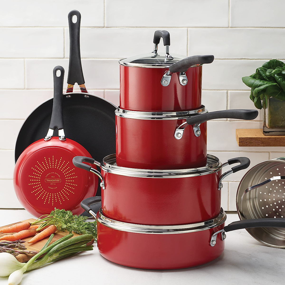Tramontina Cookware Set 11-Piece (Red) 80156/084DS