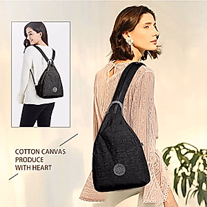 Eshow Small Backpack Purse for Women Nylon Shoulder Bags Anti-Theft Backpacks Causal School Rucksack