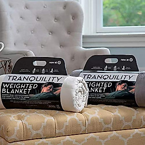 Tranquility 12lb Weighted Throw Blanket, Twin Ivory