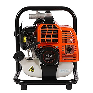 DNYSYSJ 43CC Gasoline Engine Water Pump, 2 Stroke 1.7HP 1 Inch Gas-Powered Water Transfer Pump High Pressure Pump for Irrigation Pool Lawn Garden, EPA Certified