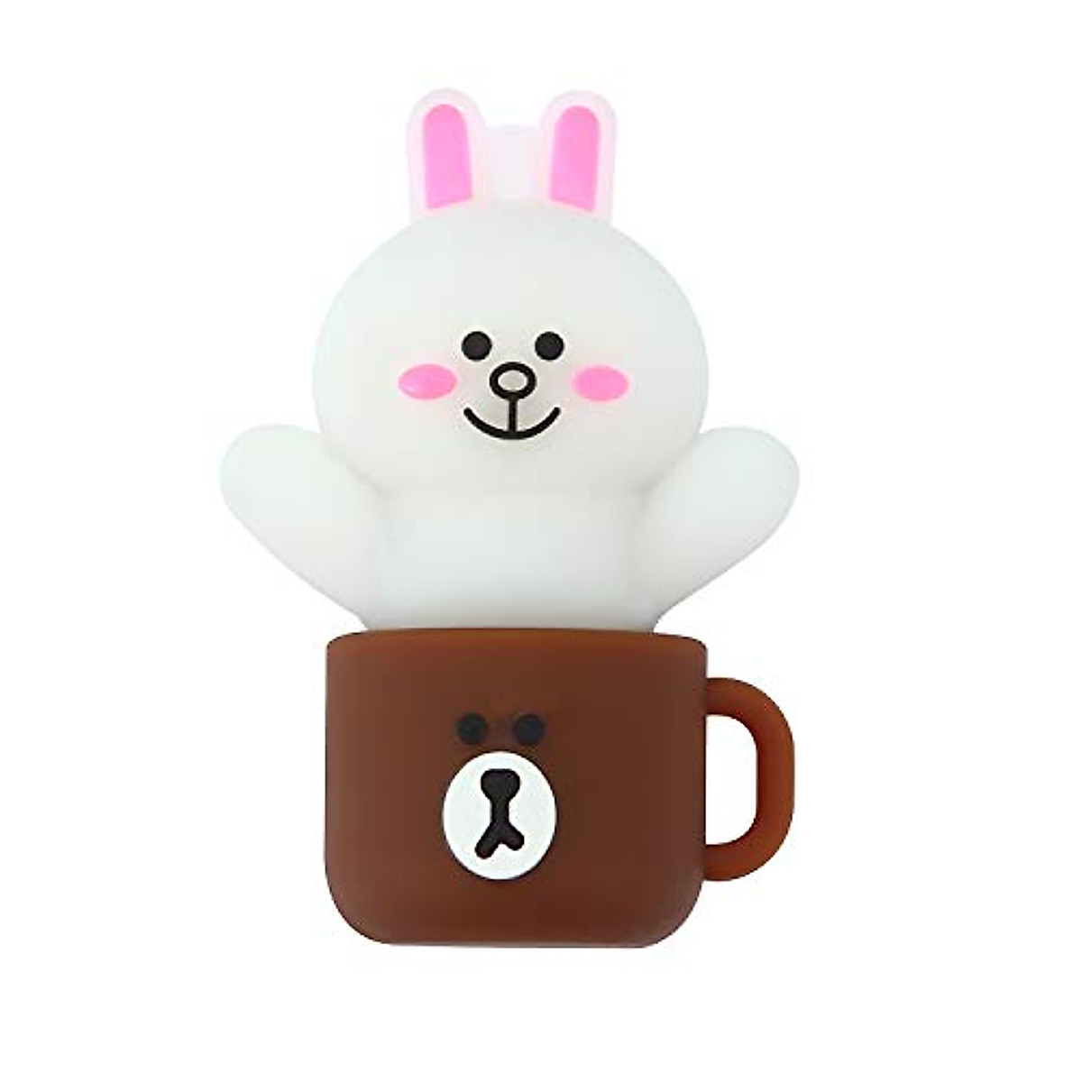 Novelty Smiling Rabbit Bear Cup Shape Design 16GB USB 2.0 Flash Drive Cute Memory Stick Stitch Thumb Drive Data Storage Pendrive Cartoon Jump Drive Gift