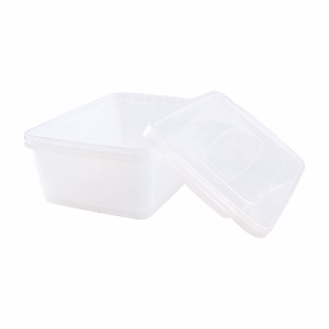 Zopnny 2-Pack Plastic Containers Box with Latching Lid, Stackable Nestable Storage Bins, Clear Pizza Dough Proofing Box, 16 Quart