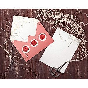 Set of 48 Sticker Red Rose Decal Small Phone Mini Logo Birthday Parties Envelopes Labels Seals Shower Favor 1.2 inches Each