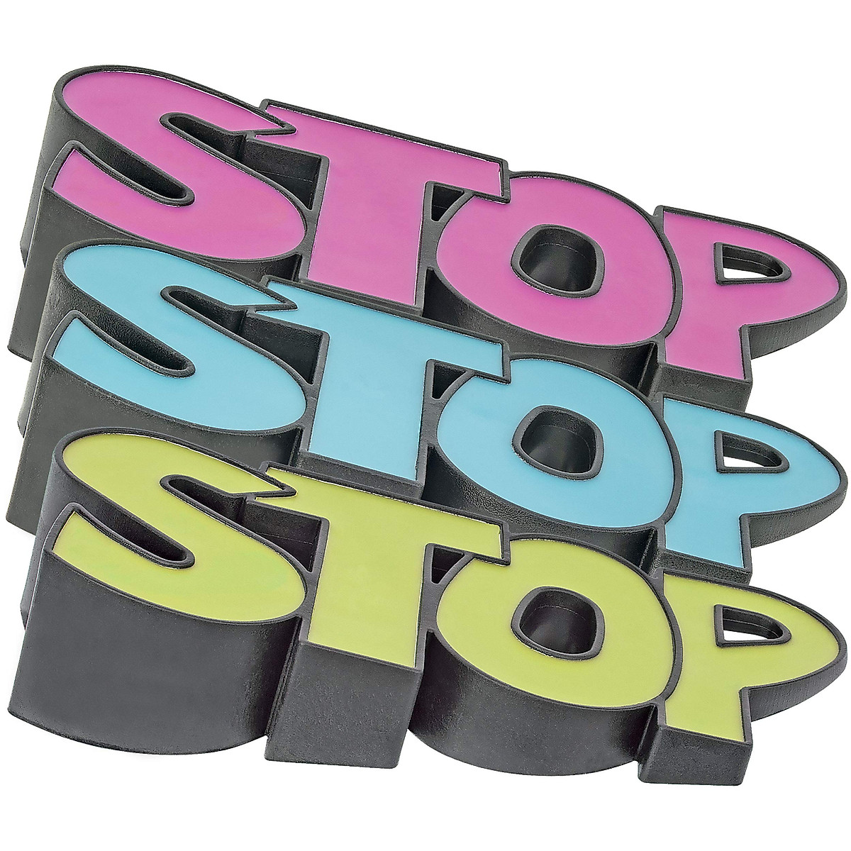 "STOP" Door Stoppers / Door Wedges, Pack of 3