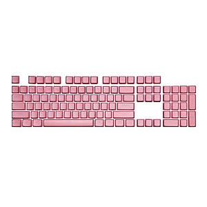 Cooler Master PBT Doubleshot Backlit Keycap Upgrade Set Sakura Pink for Mechanical Keyboards, Compatible with Standard US 104 Layout Keyboards (KC-NPDMF1-US)