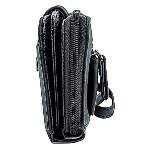 Purse King The Essence Everyday Essential Wallet, Womens Wallet, Womens Clutch, Faux Leather Wallet, Leather Clutch, RFID Blocking Wallet, Organizer (Black)