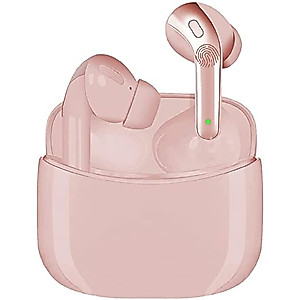 Wireless Earbuds,IPX5 Waterproof Bluetooth Earbuds Stereo Earphone, Bluetooth 5.0 in-Ear Earbuds with Wireless Bluetooth Headphone 30H Playtime, for iPhone/Android (Pink)
