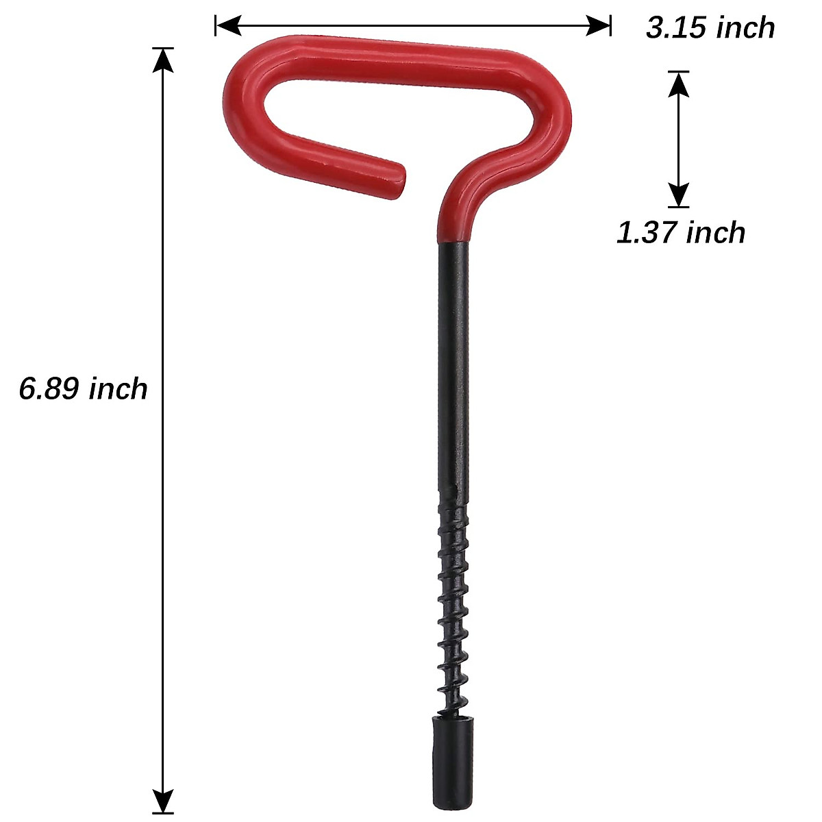 Tent Stakes, 4 Pcs Ice Nail Ground Nail Threaded Peg Nail Tent Fixer Accessory Tent Nail Ice Fishing Anchors Tool for Outdoor Camping Tent Ice Fishing Shelter Stake (Black R)