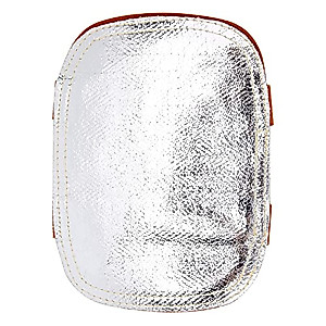 Asixxsix Welding Hand Pad, HighTemperature Resistant Hand Heat Shield Cowhide Leather Aluminized Back Hand Shield for Welder Furnace Industrial Boiler Cutting Welding Metal Smelting