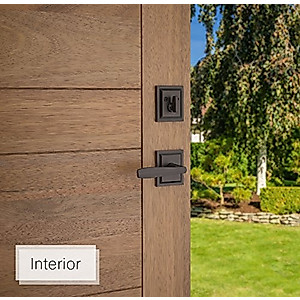 Baldwin Torrey Pines, Front Entry Handleset with Interior Lever, Featuring SmartKey Deadbolt Re-Key Technology and Microban Protection, in Venetian Bronze