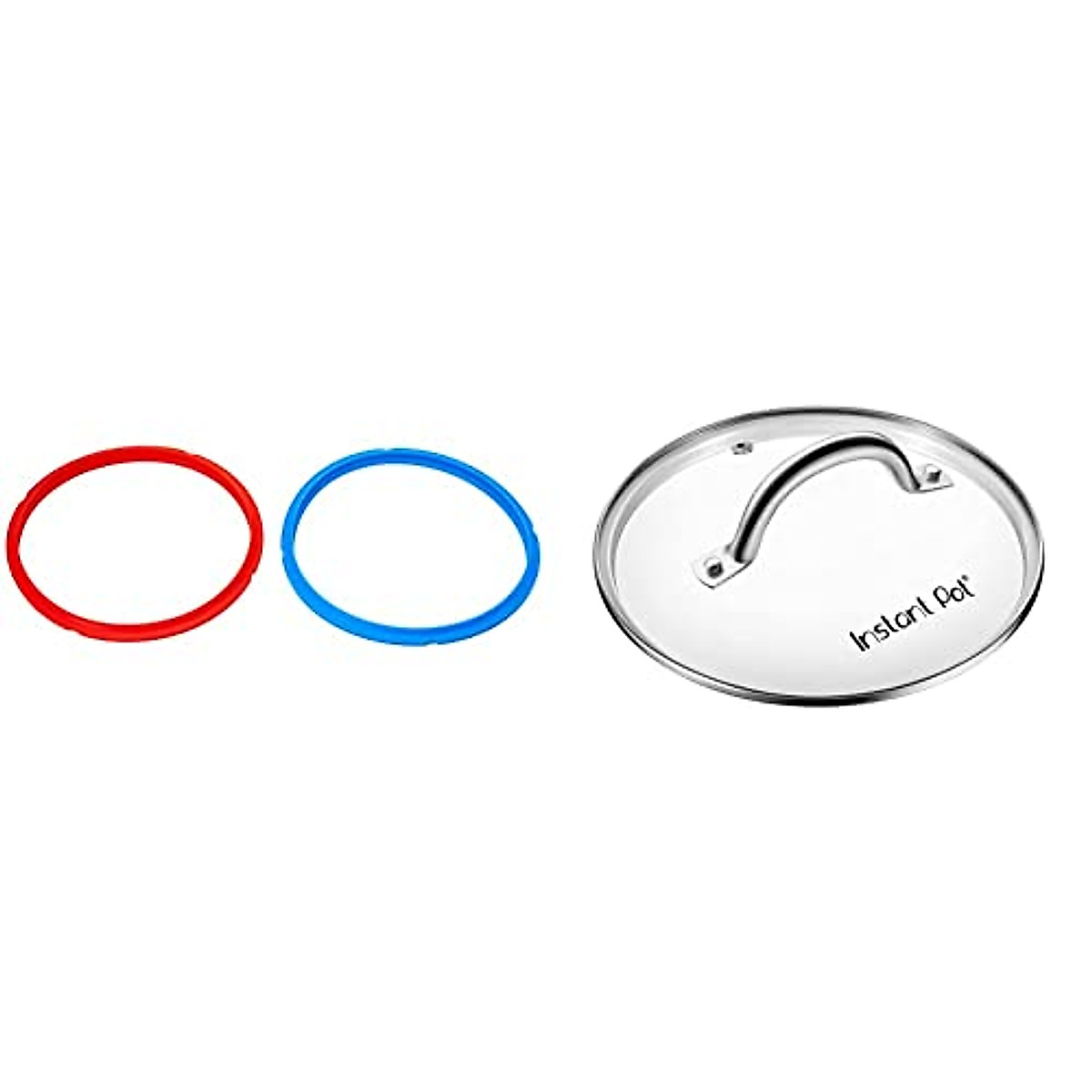 Instant Pot Tempered Glass lid – 9 in. (23 cm) - 6 Quart & Instant Pot Sealing Rings – 2-Pack, 6 Quart