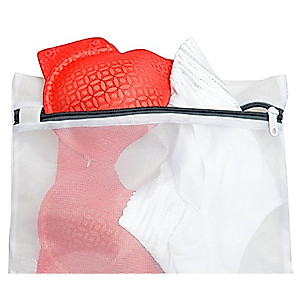 Laundry Lingerie Bags - 4 Pack - Multi-Size Washing Bags with Zipper for Lingerie, Underwear, Bra, Stockings or Baby Items. Protect Your Delicates from Getting Entwined with The Rest of Your Laundry.
