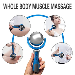 James love Cold and Hot Roller Massage Ball,Iced-Massage-Roller-Ball with Handle,Portable Fitness Ice Roller Ball Cryo Stick Cold Therapy for Relieve Muscle Pain