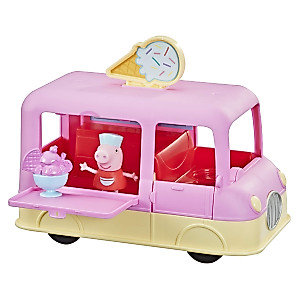 Peppa Pig Peppa’s Adventures Peppa’s Ice Cream Truck Vehicle Preschool Toy, Speech and Sounds, Peppa Figure and Accessory, Ages 3 and Up