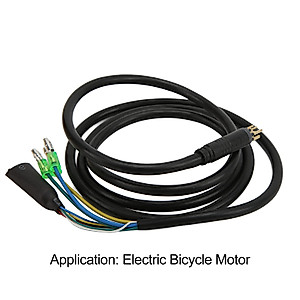 E Bike Motor Conversion & Extension Cable 130cm 9 Pin with Waterproof Connector Copper & Plastic for Electric Bike Black