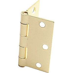 Everbilt 3 in. Satin Brass Square Corner Door Hinge