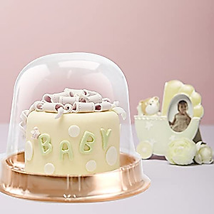 Clear Plastic Cupcake Container,25 PC Diameter 5.3 in Height 4.2 in Muffin Pod Dome Disposable Individual Cupcake Box Plastic Single Cupcake Holders With Lid for Wedding Birthday Christmas Halloween