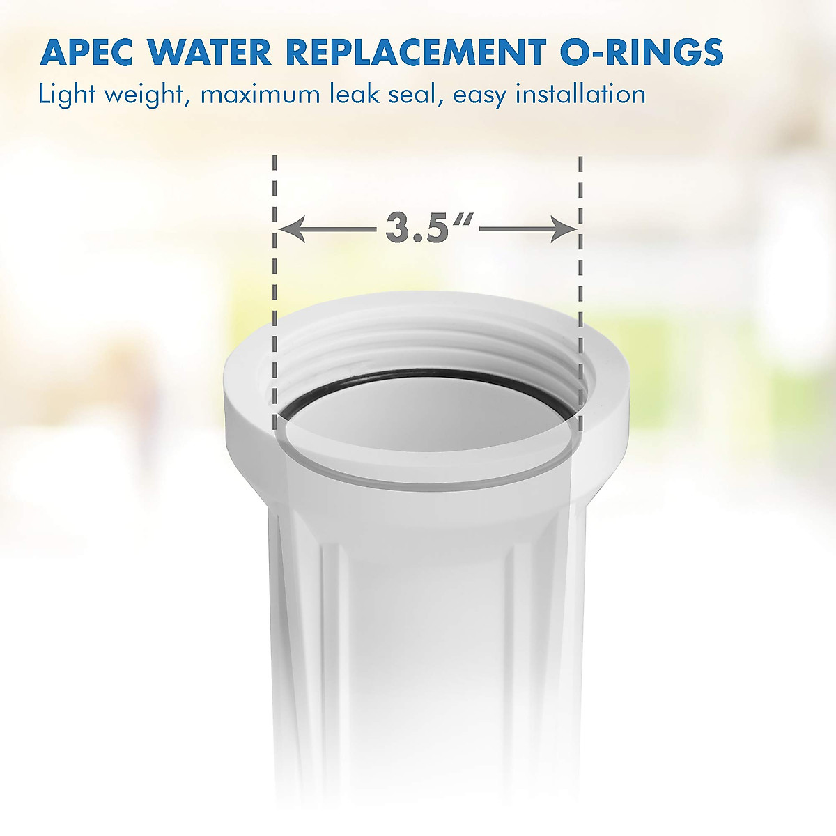 APEC Water Systems SET 3 Pcs 3.5" O.D. Replacement O-Ring For Reverse Osmosis Water Filter Housings, Black, O-RING-SET